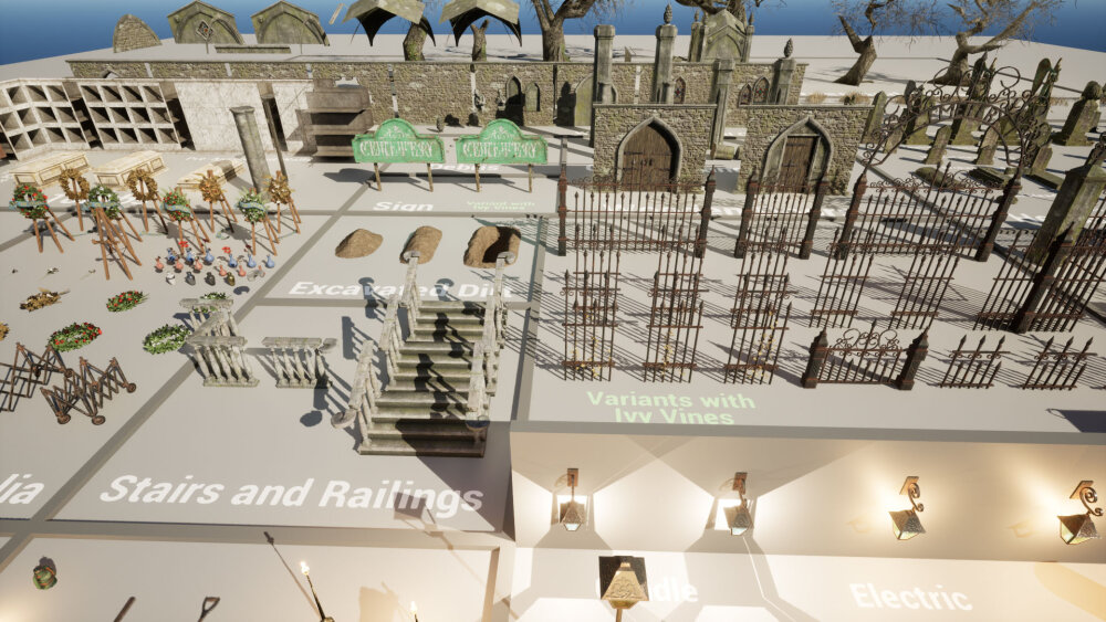 Cemetery Asset Pack 3D model - Download Buildings on 3DModels.org