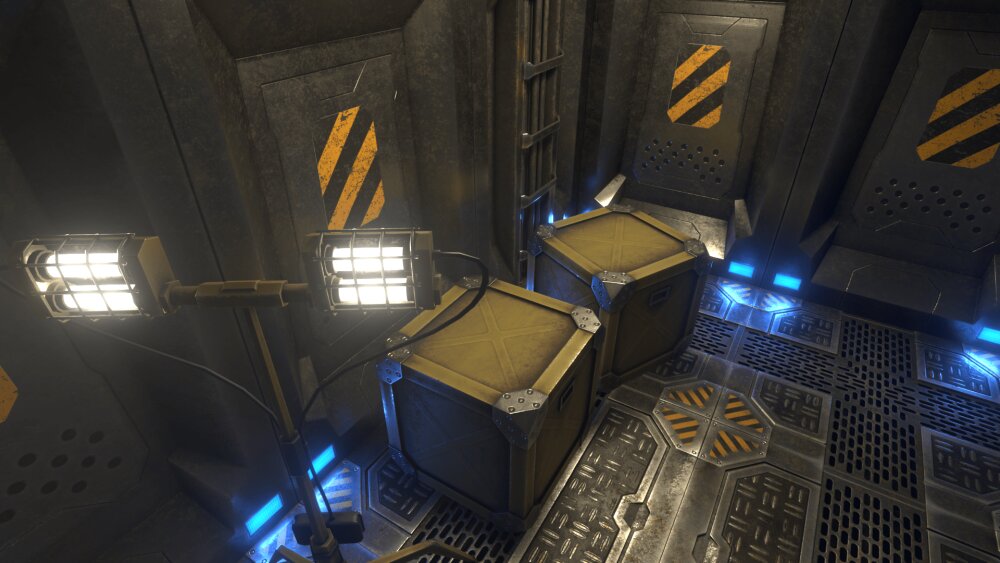 Simple Futuristic Sci-fi Scene Assets 3D model - Download Game ...