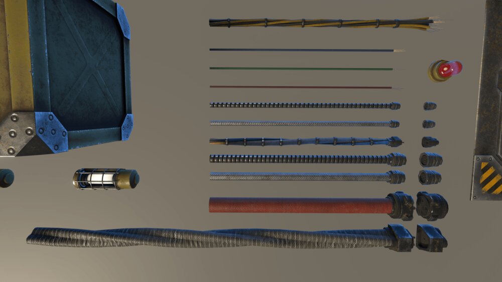Simple Futuristic Sci-fi Scene Assets 3D model - Download Game ...