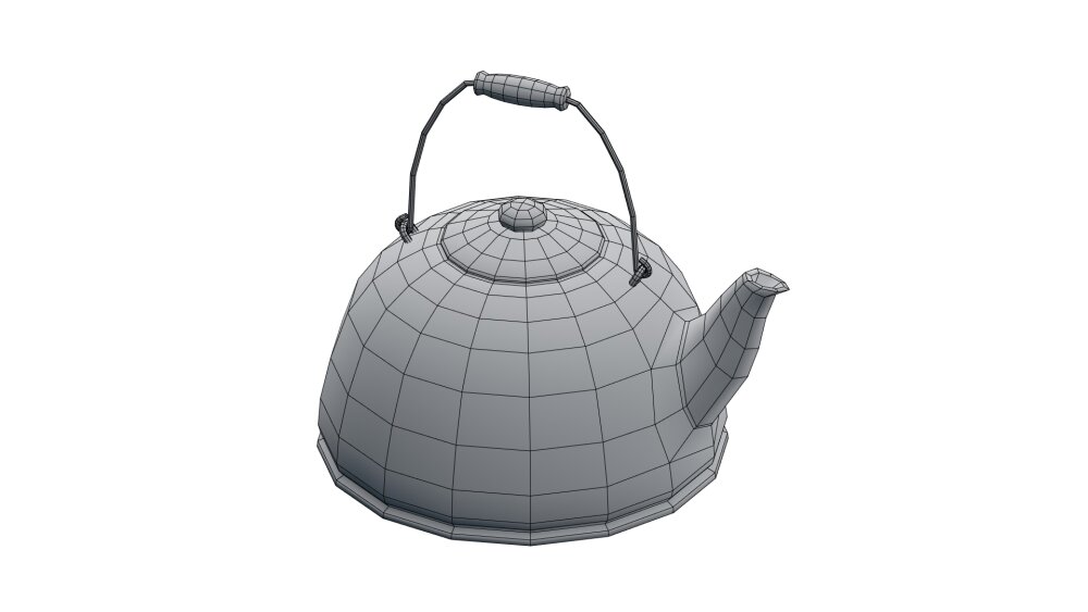 Victorian Kitchen Set Low-poly 3D model - Download Furniture Set on ...