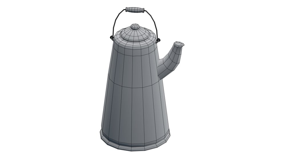 Victorian Kitchen Set Low-poly 3D model - Download Furniture Set on ...