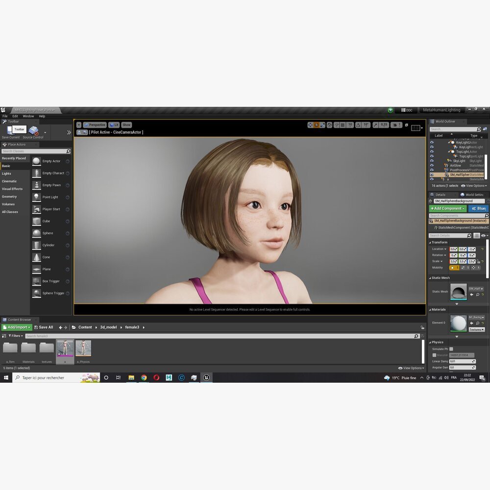Realistic Little Girl 3D model - Download Character on 3DModels.org
