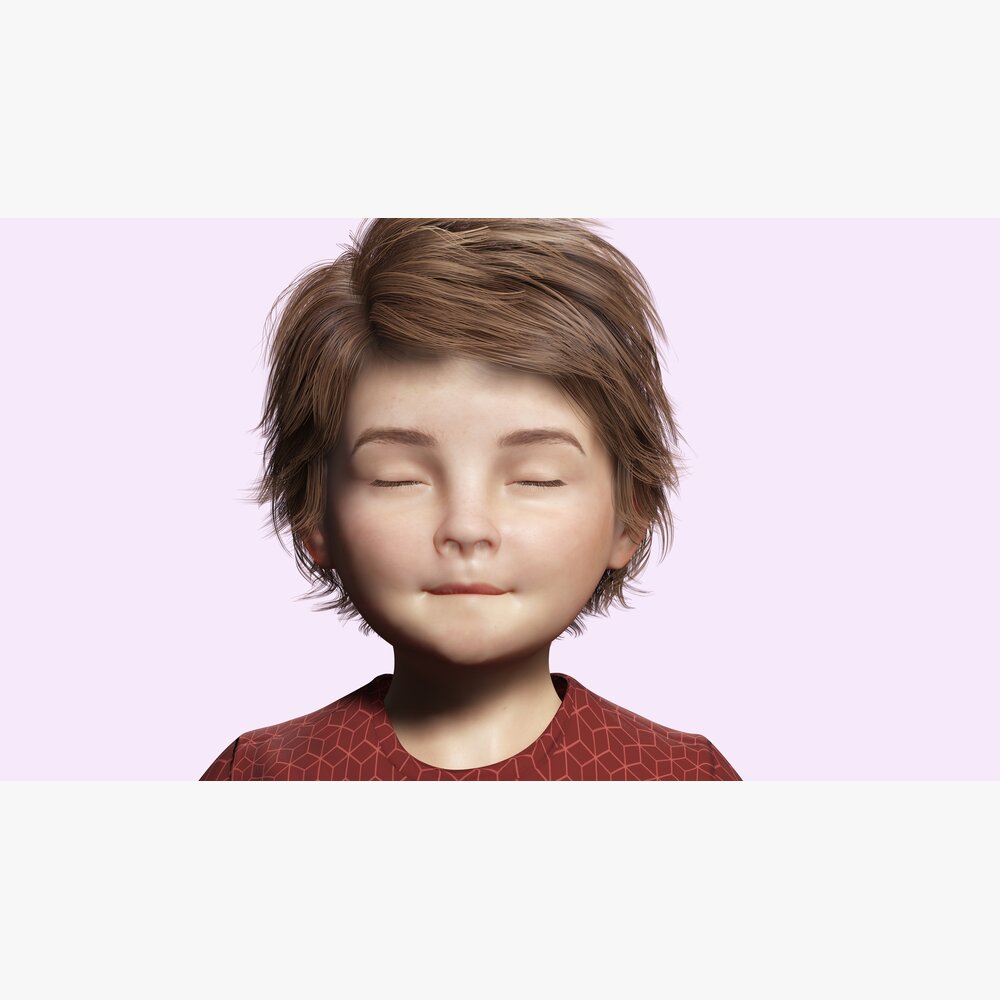 Realistic Young Child Girl 3D model - Download Character on 3DModels.org