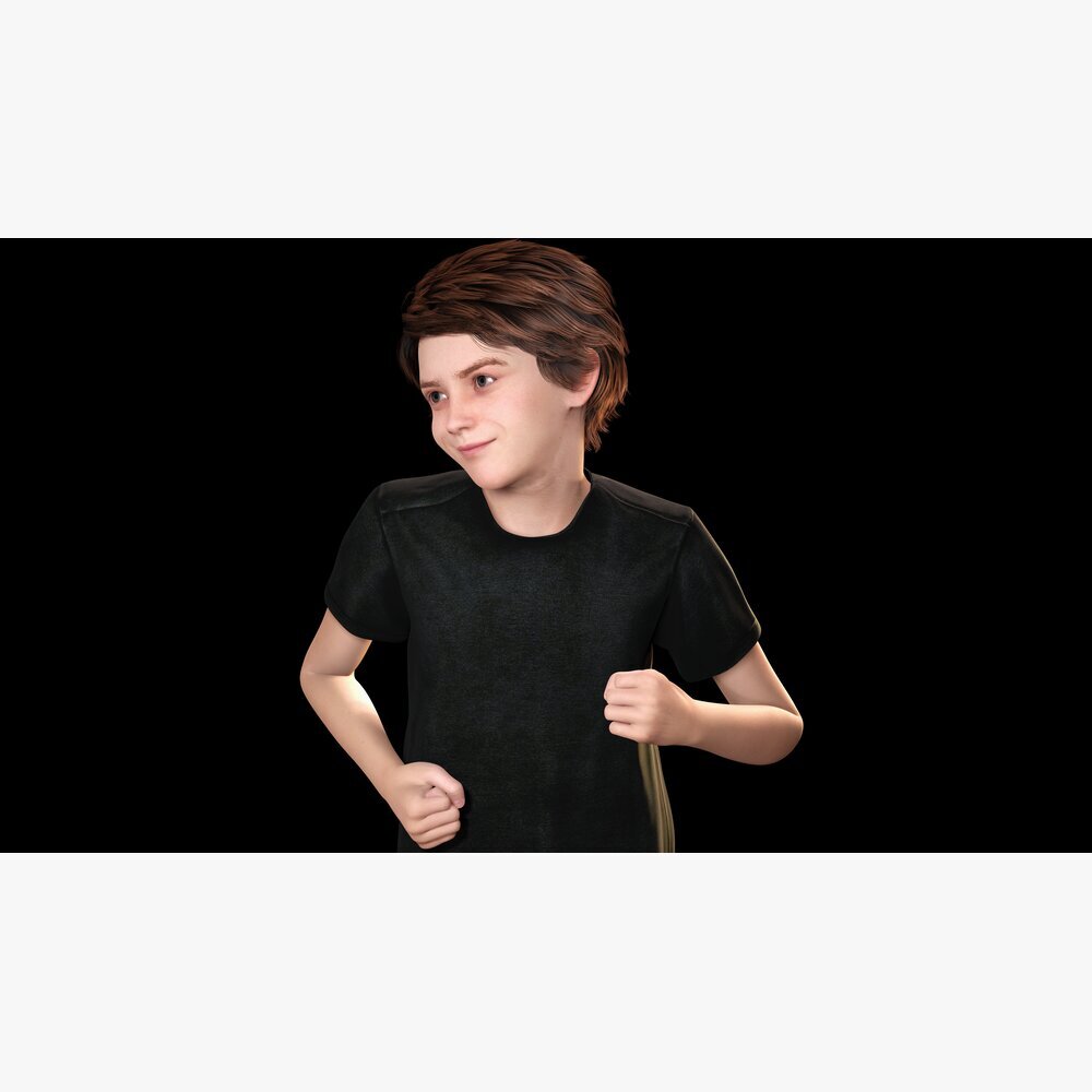Realistic Smiling Child Boy 3D model - Download Character on 3DModels.org