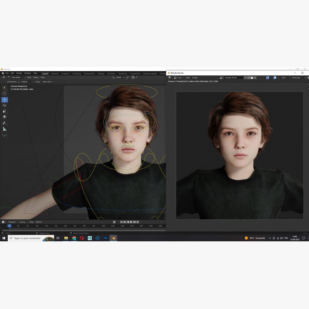 Realistic Smiling Child Boy 3D model - Download Character on 3DModels.org
