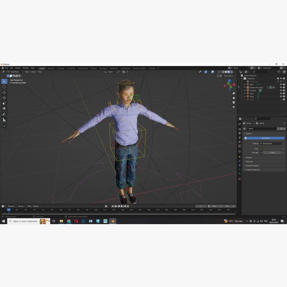 Smiling Animated Boy in Purple Shirt 3D model - Download People on ...