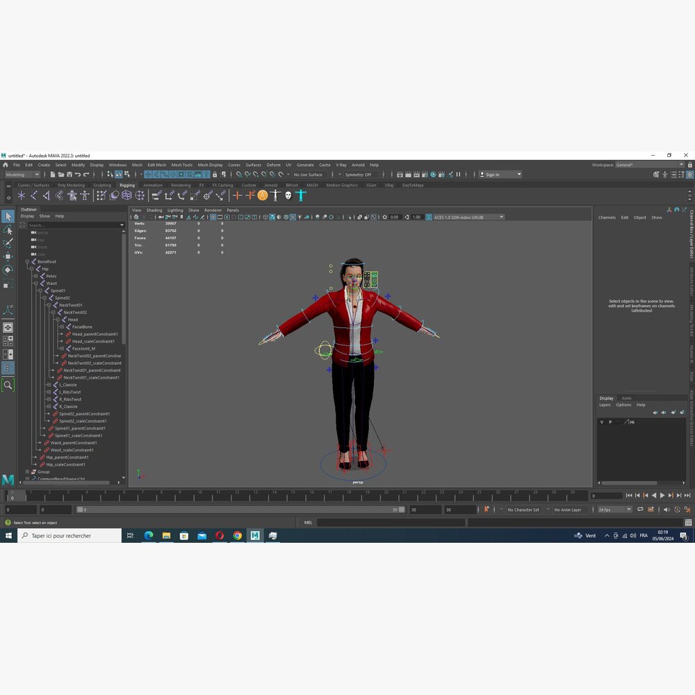 Business Woman in Red Blazer 3D model - Download Character on 3DModels.org
