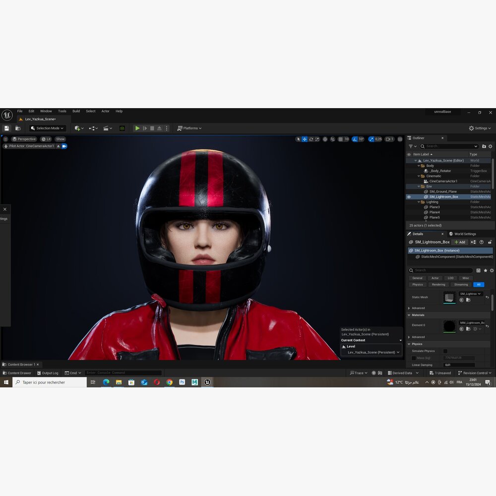 Realistic Girl Biker with Helmet and Racing Gear 3D model - Download ...