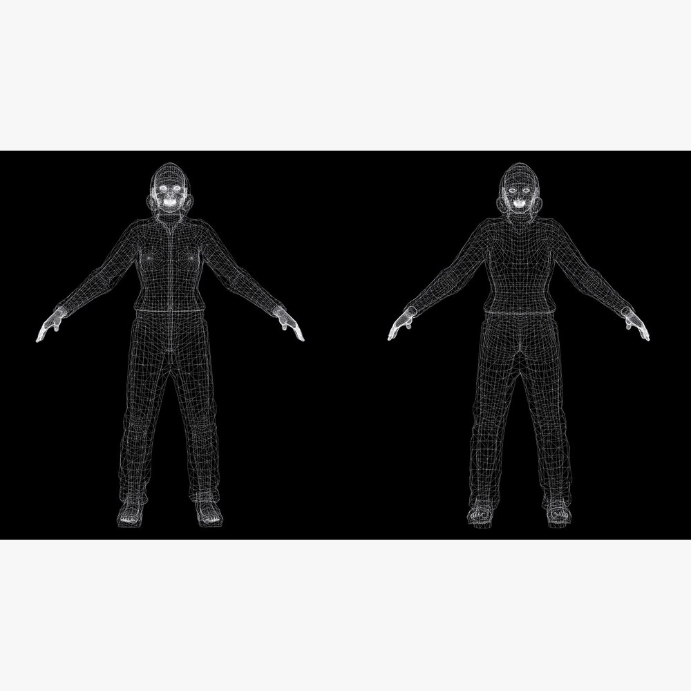 Girl in Hazard Suit 3D model - Download Character on 3DModels.org