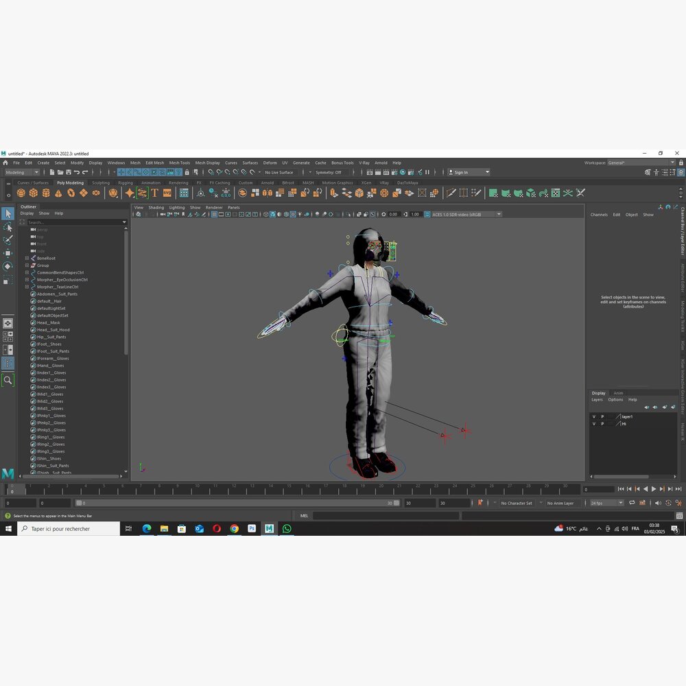Girl in Hazard Suit 3D model - Download Character on 3DModels.org
