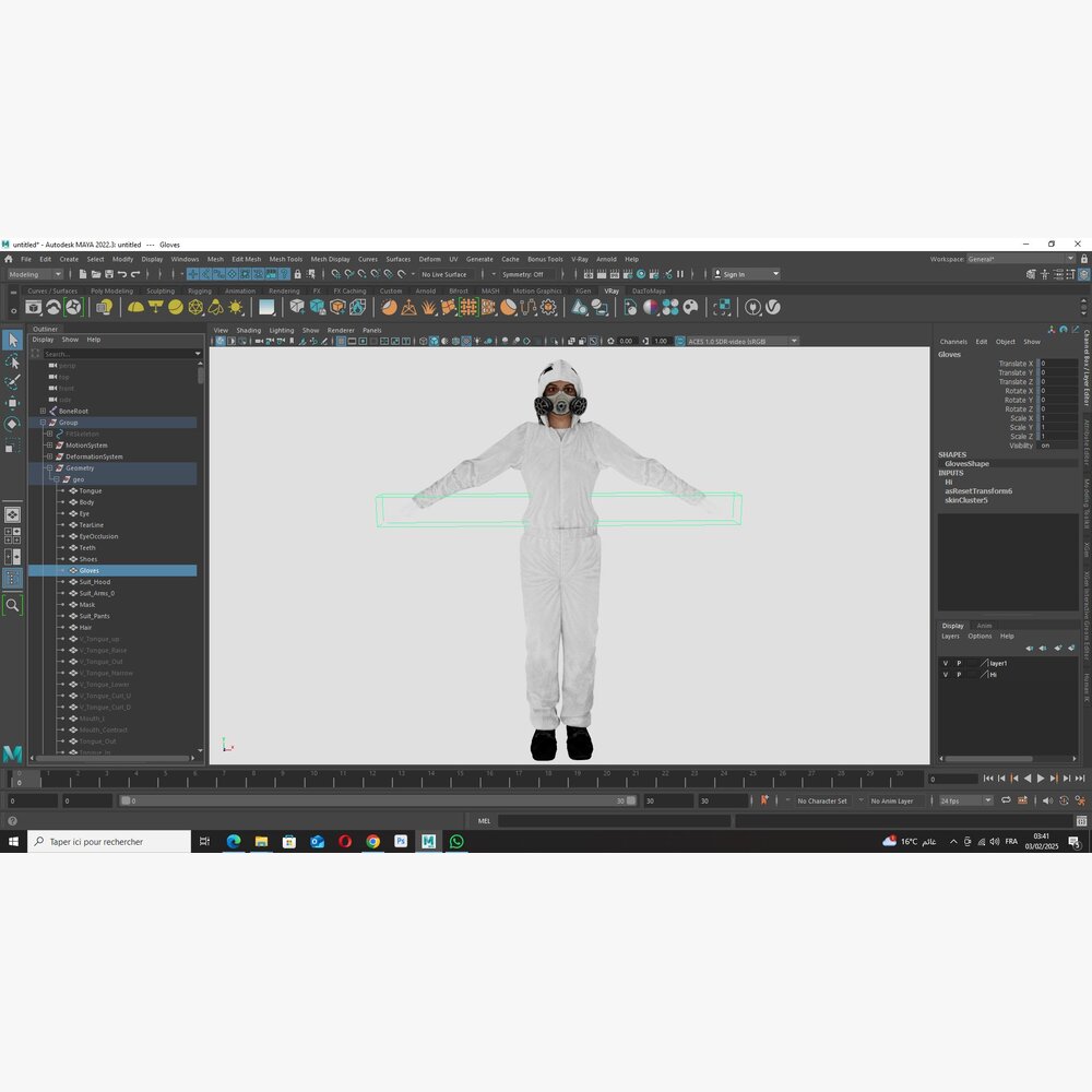 Girl in Hazard Suit 3D model - Download Character on 3DModels.org