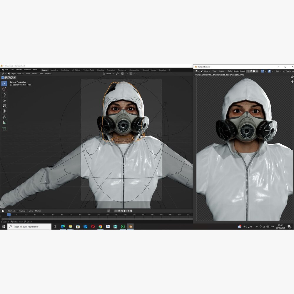 Girl in Hazard Suit 3D model - Download Character on 3DModels.org