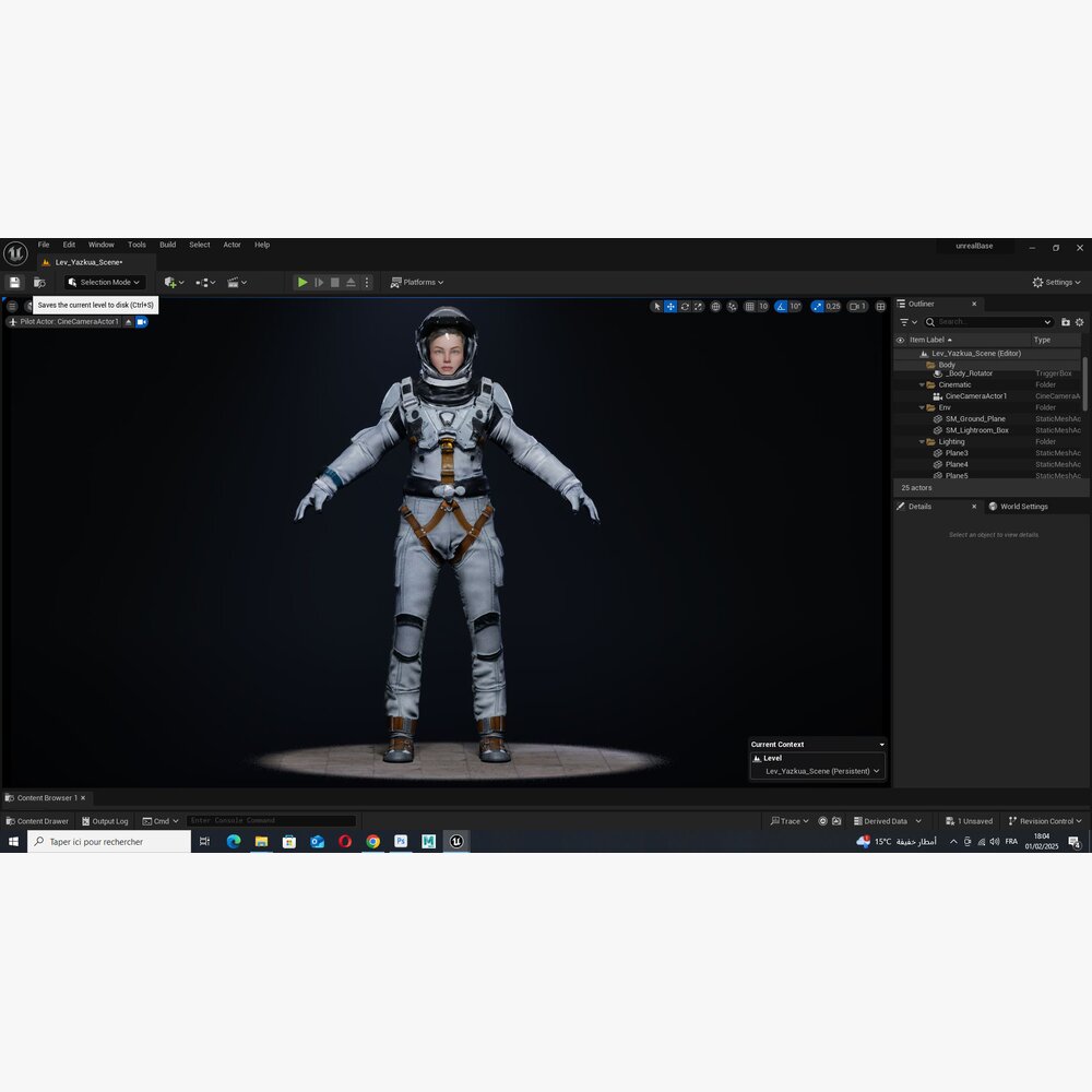 Sci Fi Girl Space Explorer 3D model - Download Character on 3DModels.org