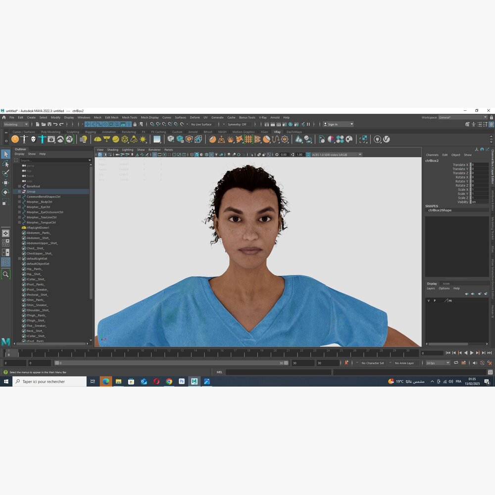 Realistic Female Nurse Character in Scrubs 3D model - Download People ...
