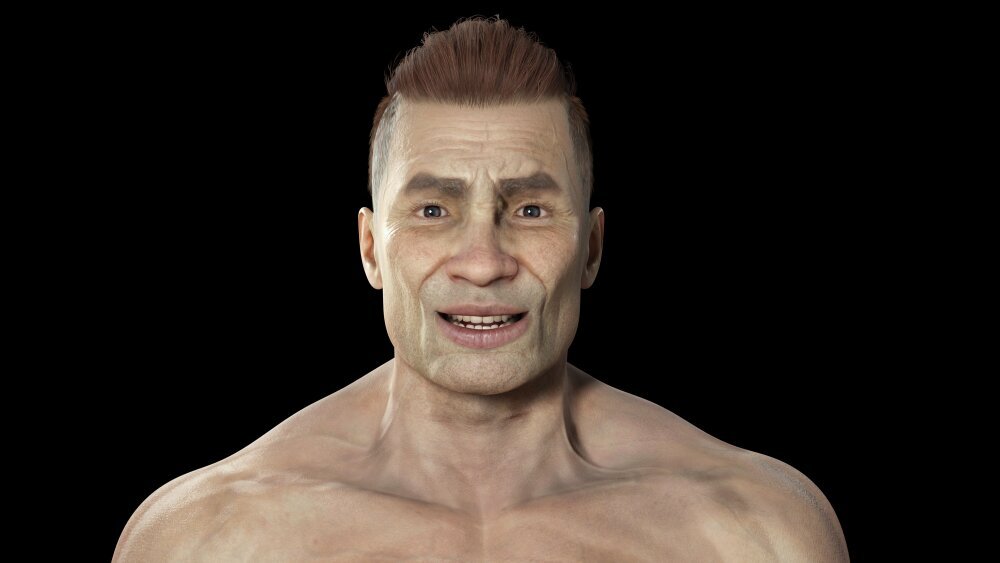 Realistic Strong Man Rigged 3D 모델 - 다운로드 Character on 3DModels.org