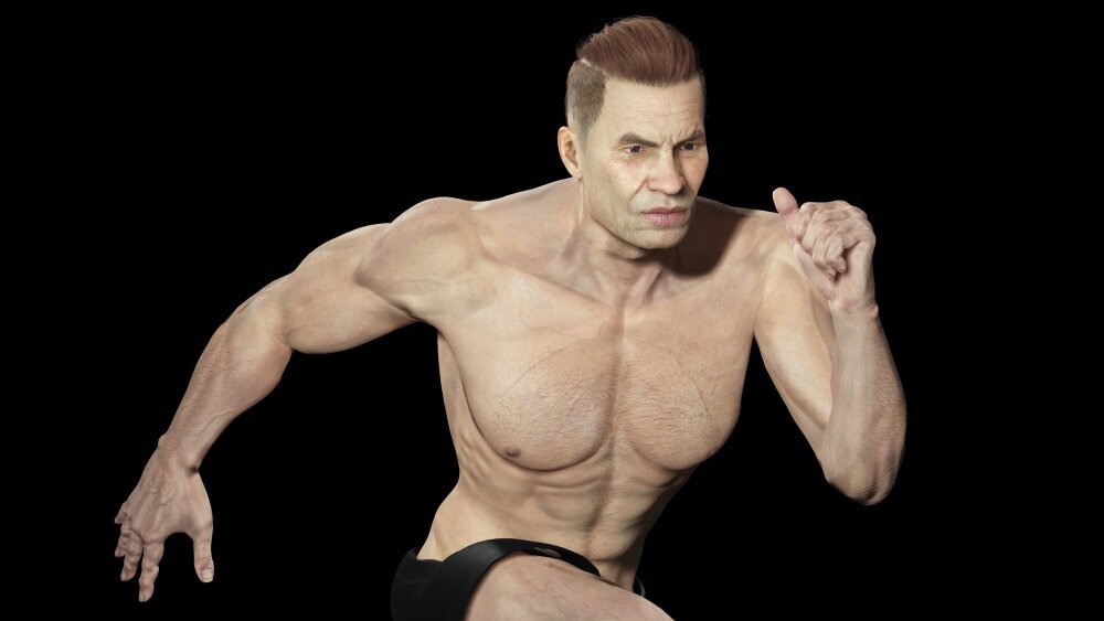 Realistic Strong Man Rigged 3D 모델 - 다운로드 Character on 3DModels.org