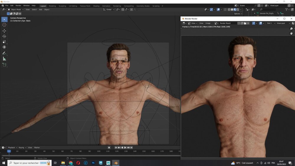 Realistic Strong Army Man 3D model - Download Character on 3DModels.org