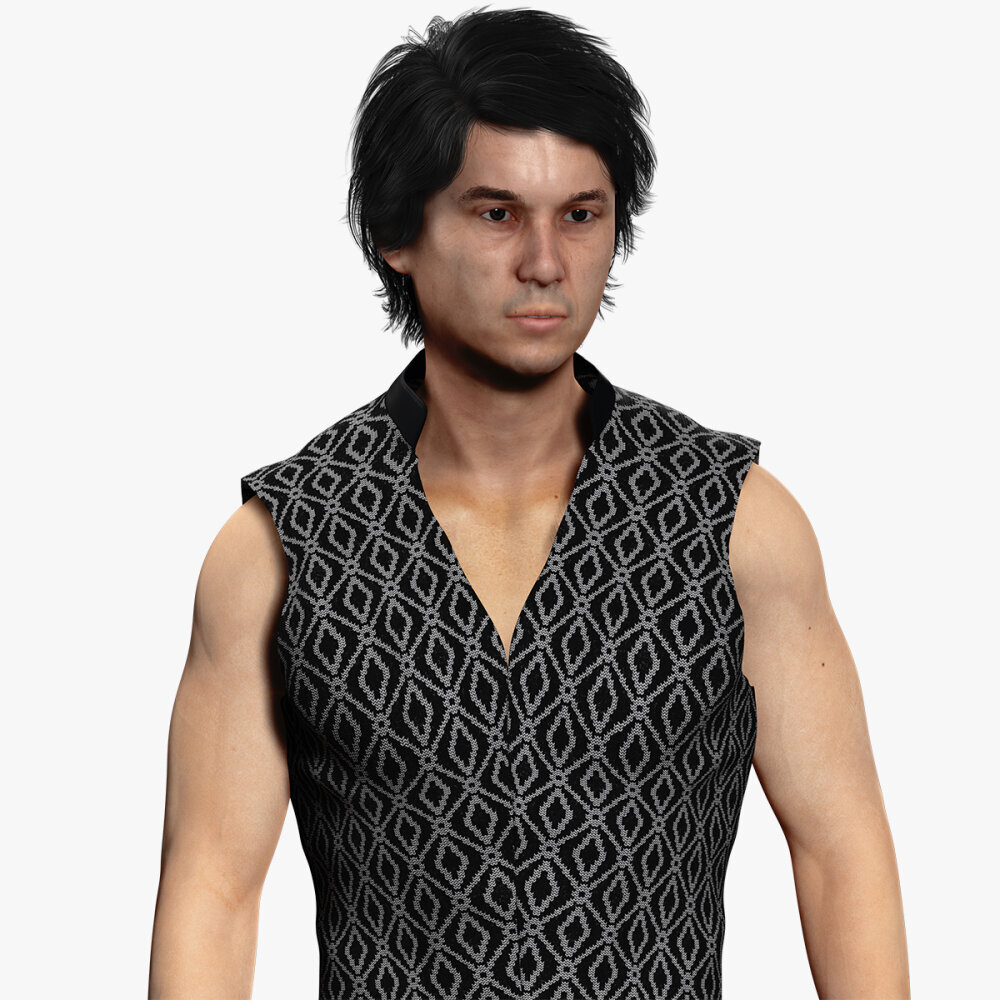 Asian Gangster Yakuza 3D model - Download Character on 3DModels.org