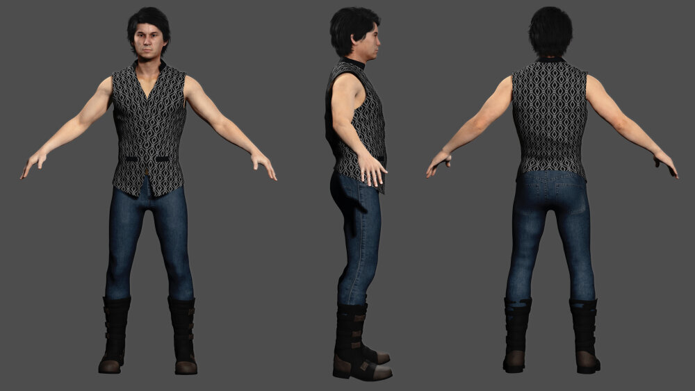 Asian Gangster Yakuza Modelo 3D - Descargar Character on 3DModels.org