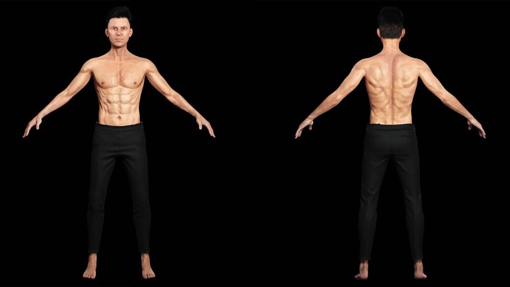 Realistic Secret Agent Man in Black Outfit 3D model - Download ...