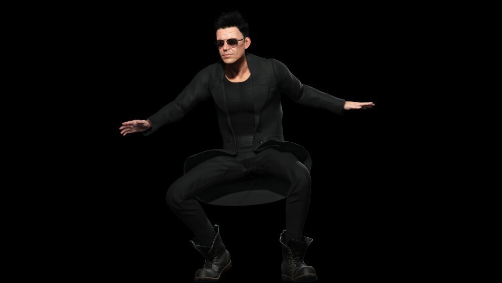 Realistic Secret Agent Man in Black Outfit 3D model - Download ...