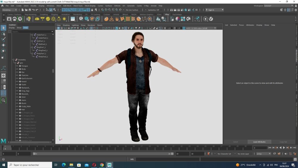 Realistic Man In Adventure Outfit 3D model - Download Character on ...
