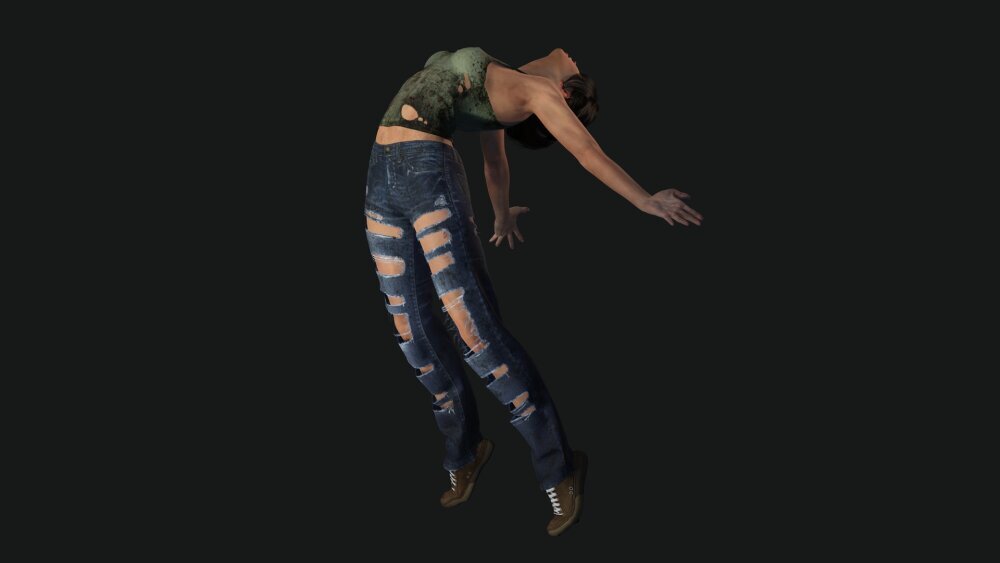 Female Character for Survival Game Scenes 3D 모델 - 다운로드 Character on ...
