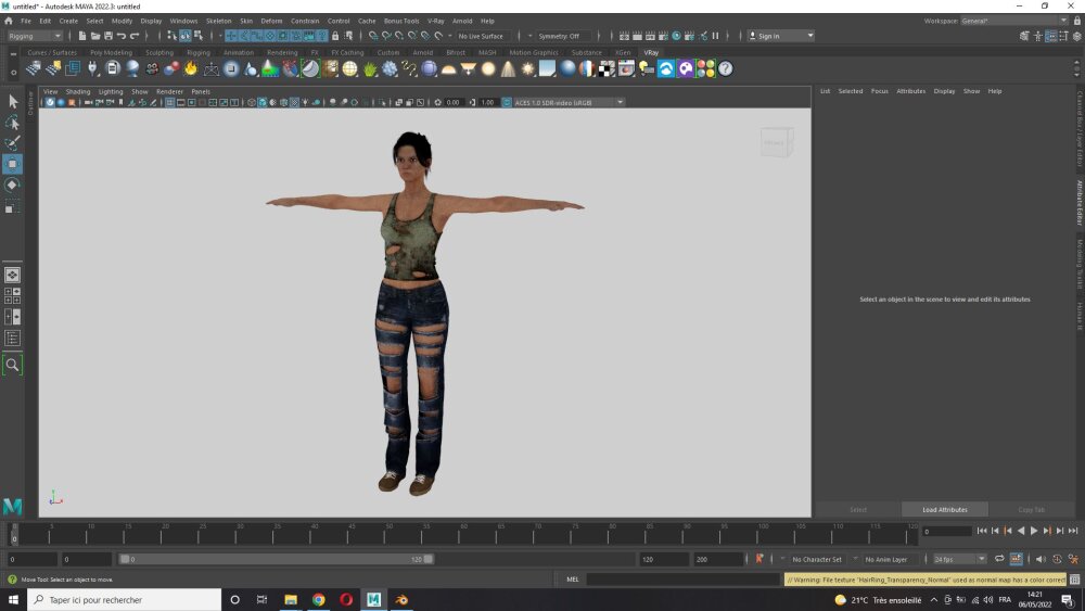 Female Character for Survival Game Scenes 3D model - Download Character ...