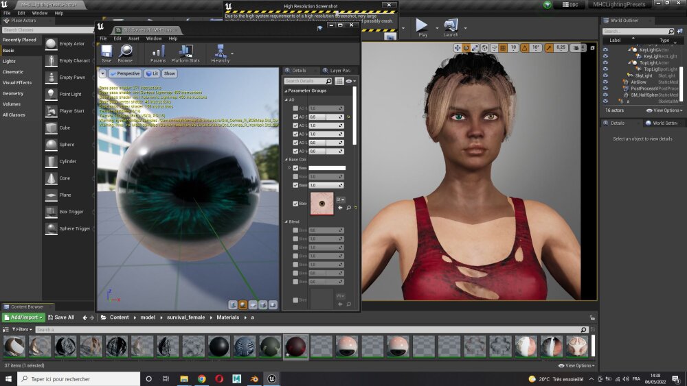 Female Character for Survival Game Scenes 3D model - Download Character ...