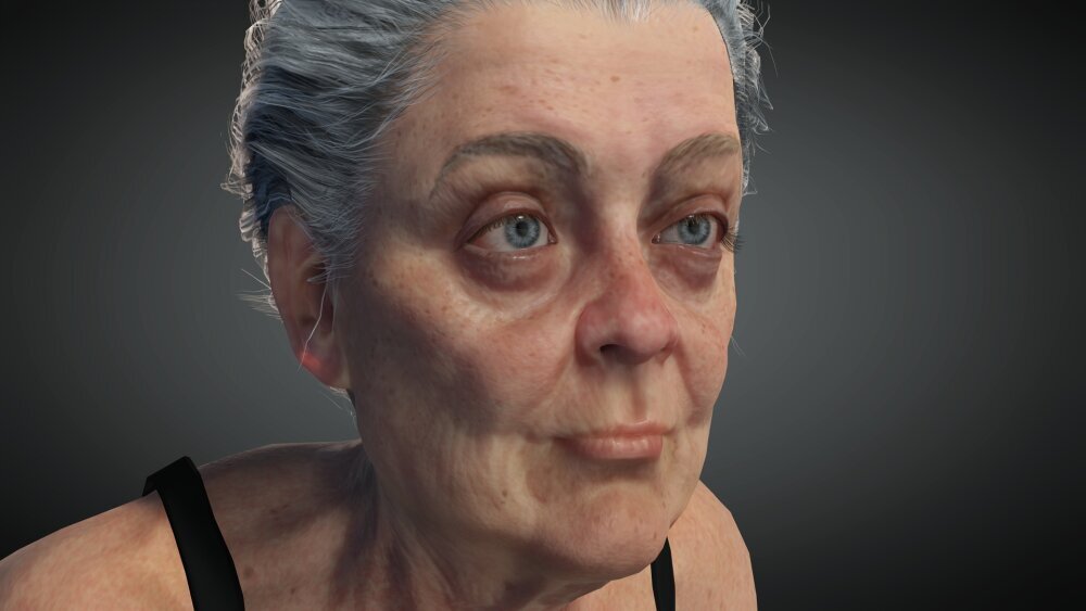 Realistic Elderly Woman Game-Ready Character 3D 모델 - 다운로드 Character on ...