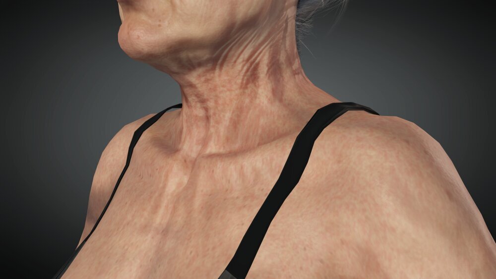 Realistic Elderly Woman Game-Ready Character 3D 모델 - 다운로드 Character on ...