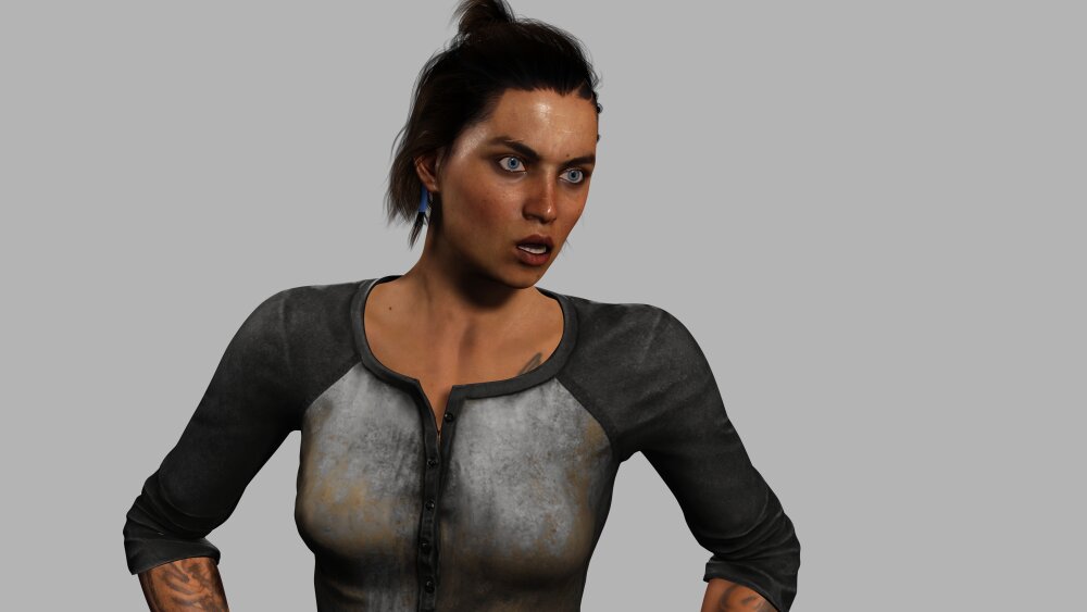 Female Character in Survival Combat Gear 3D model - Download Character ...