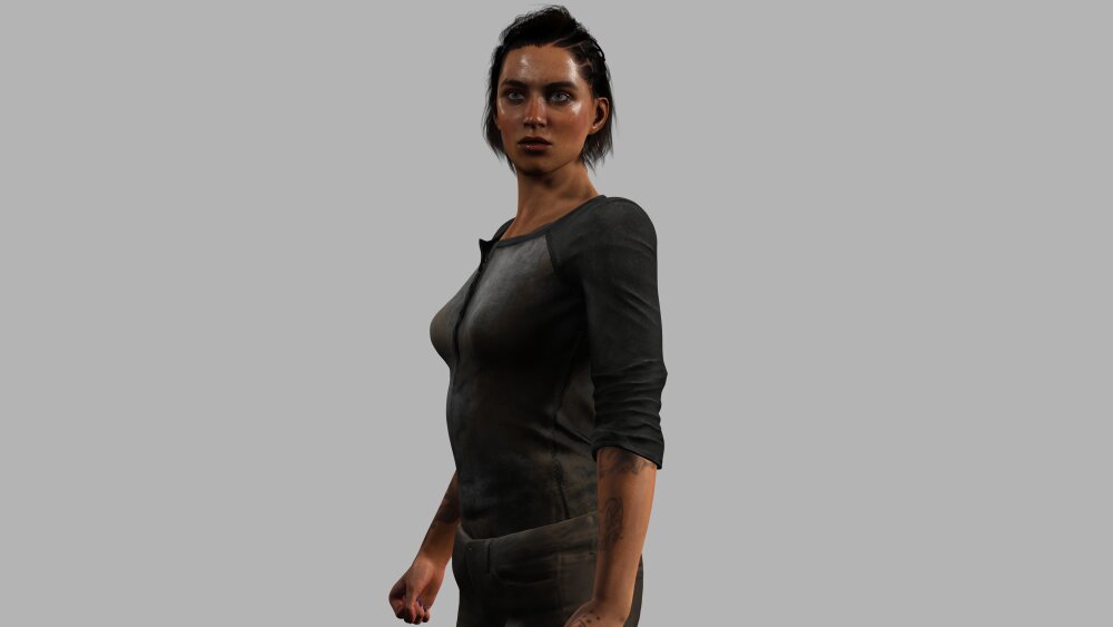 Female Character in Survival Combat Gear 3D model - Download Character ...