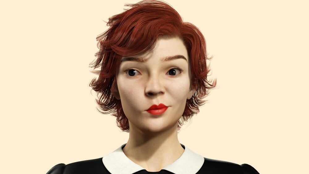 The Queen Gambit Female Character 3D model - Download Character on ...