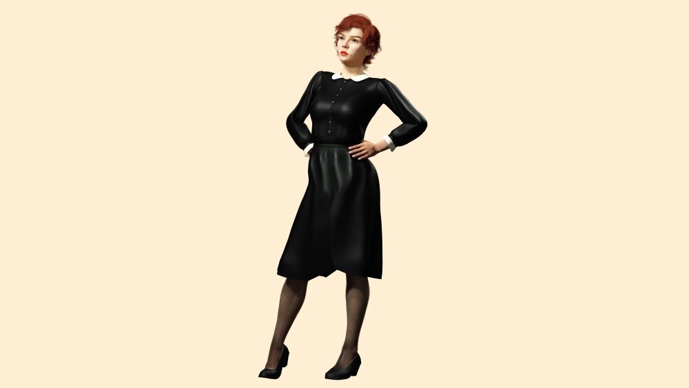 The Queen Gambit Female Character 3D model - Download Character on ...