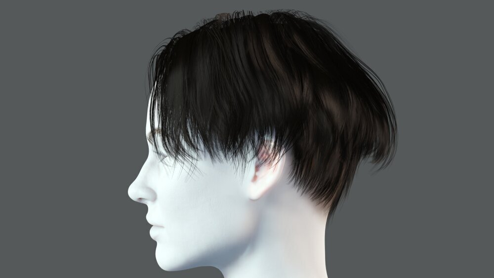 Choppy Pixie with Fringe 3D model - Download Character on 3DModels.org