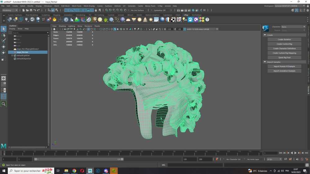 Dense Voluminous Curls Styled Upward Hairstyle 3D model - Download ...