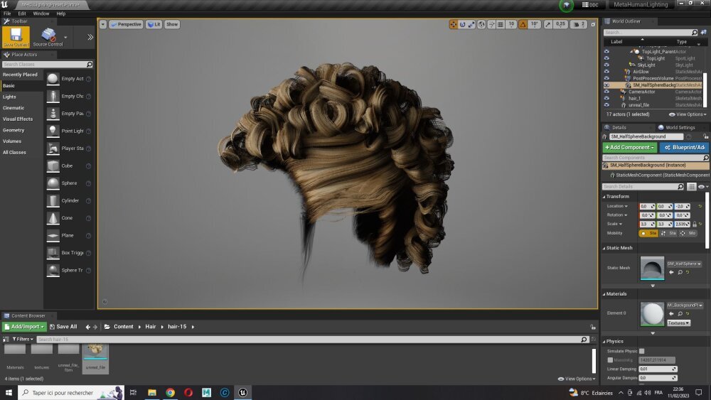 Dense Voluminous Curls Styled Upward Hairstyle 3D model - Download ...