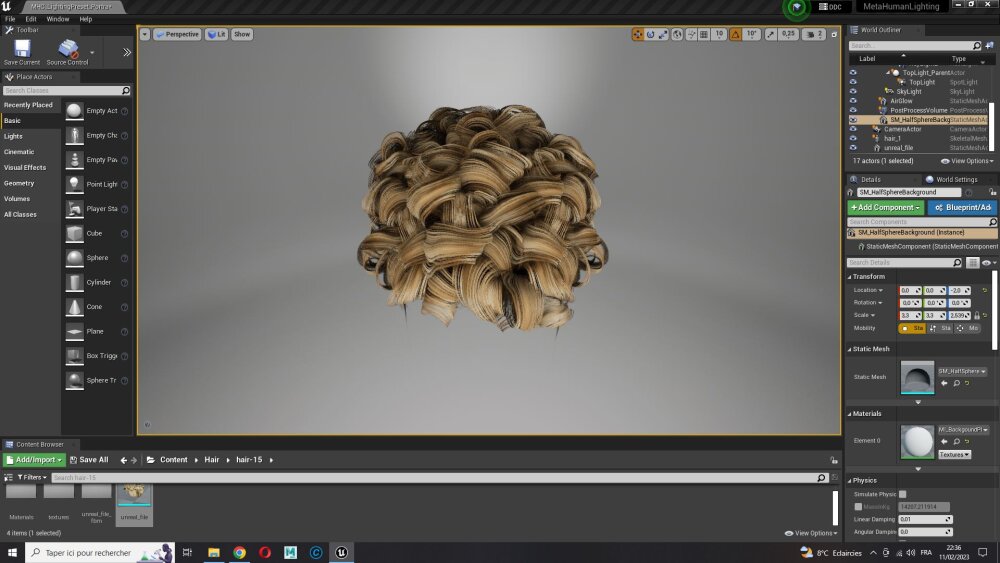 Dense Voluminous Curls Styled Upward Hairstyle 3D model - Download ...