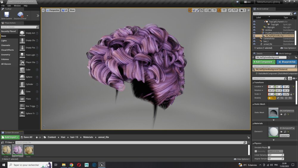Dense Voluminous Curls Styled Upward Hairstyle 3D model - Download ...