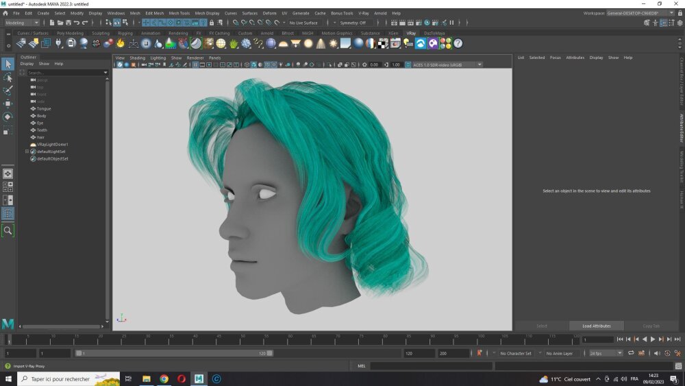 Classic Mid-length Wave with Smooth Curls 3D model - Download Character ...