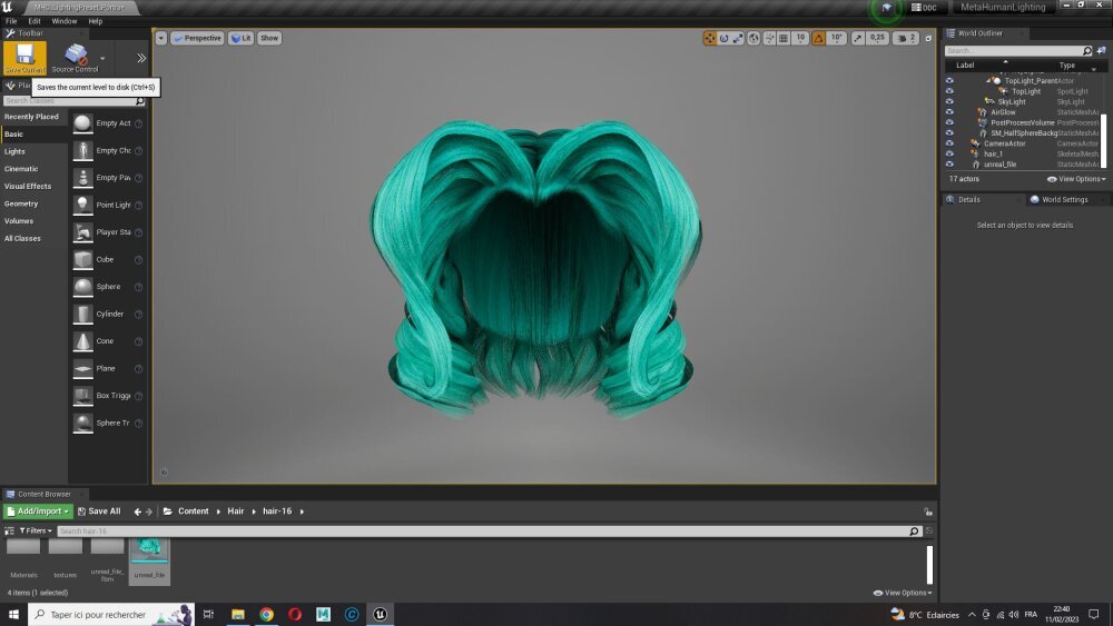 Classic Mid-length Wave with Smooth Curls 3D model - Download Character ...