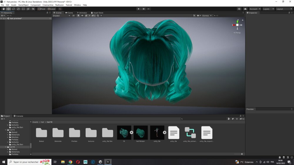 Classic Mid-length Wave with Smooth Curls 3D model - Download Character ...