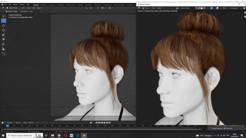 Classic High Bun with Wispy Bangs Modelo 3D - Baixar Character no ...