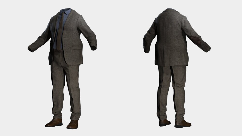 Businessman Suit Outfit 3D model - Download Suits on 3DModels.org