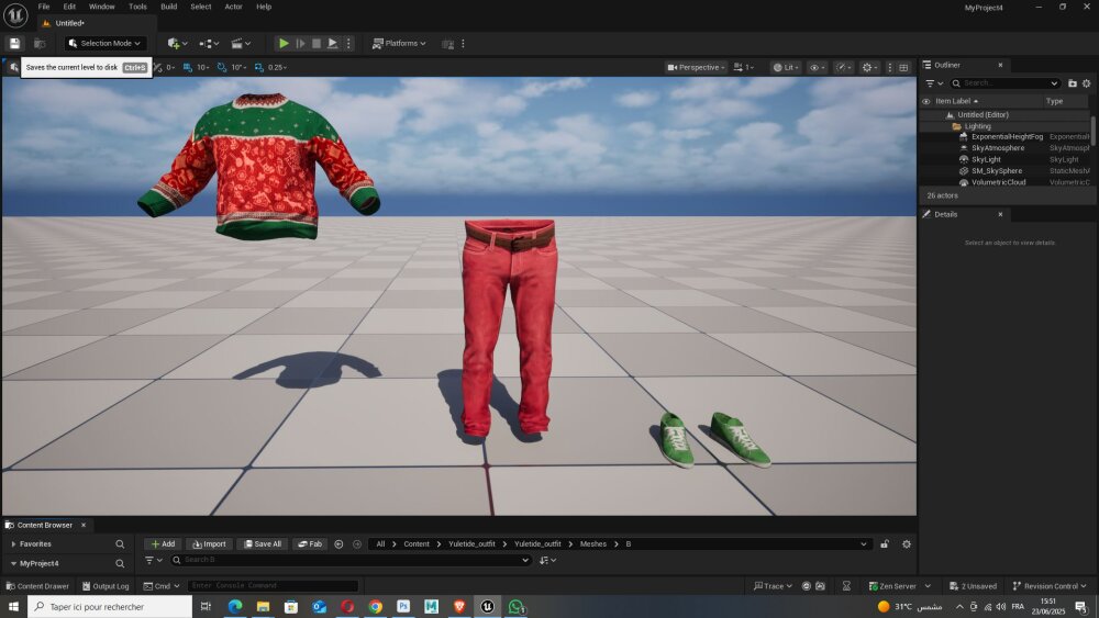 Christmas Sweater Outfit Realistic Game Ready Clothi Modelo 3D ...