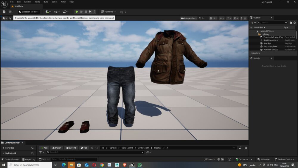 Urban Winter Jacket Jeans Outfit 3D model - Download Suits on 3DModels.org