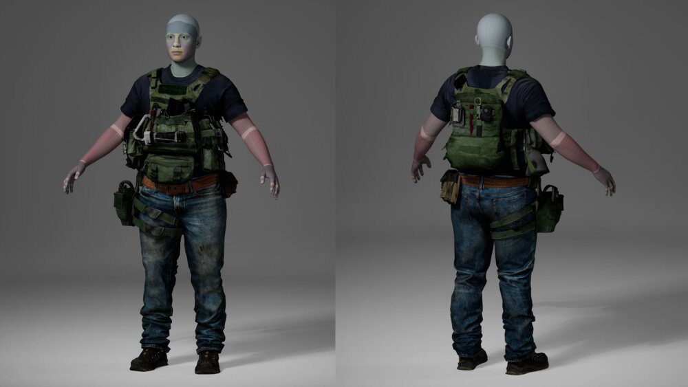 Tactical Operator Outfit Game Ready 3D модель - Скачать Костюмы на ...