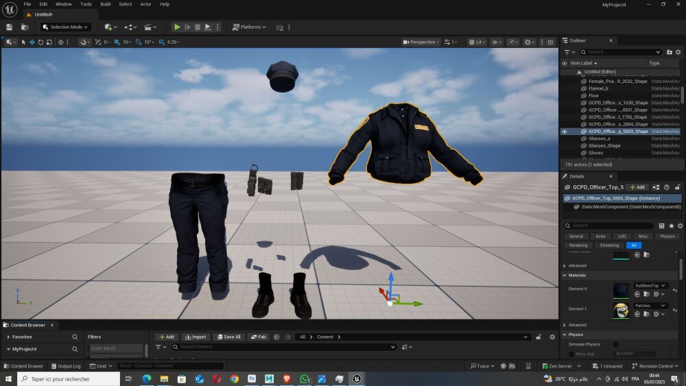 Realistic Police Officer Outfit – Game Ready Asset 3D model - Download ...