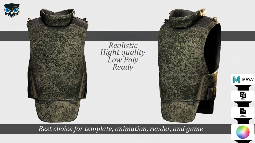Modern Combat Vest 3D model - Download Armor on 3DModels.org